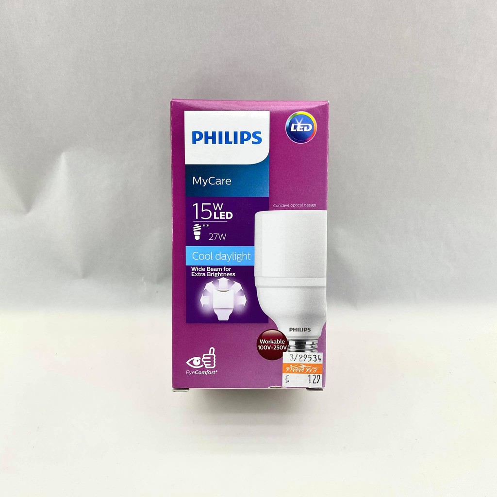 หลอดไฟLED Philips LED (15 วัตต์,E27) รุ่น LED Bright 15W คลูเดย์ไลท์ ...