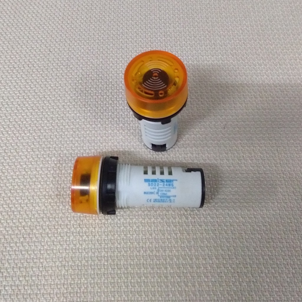 Salzer ออดไฟฟ้า Buzzer/Pilot lamp ในตัว 24Vdc สีเหลือง dia 22มม. ...