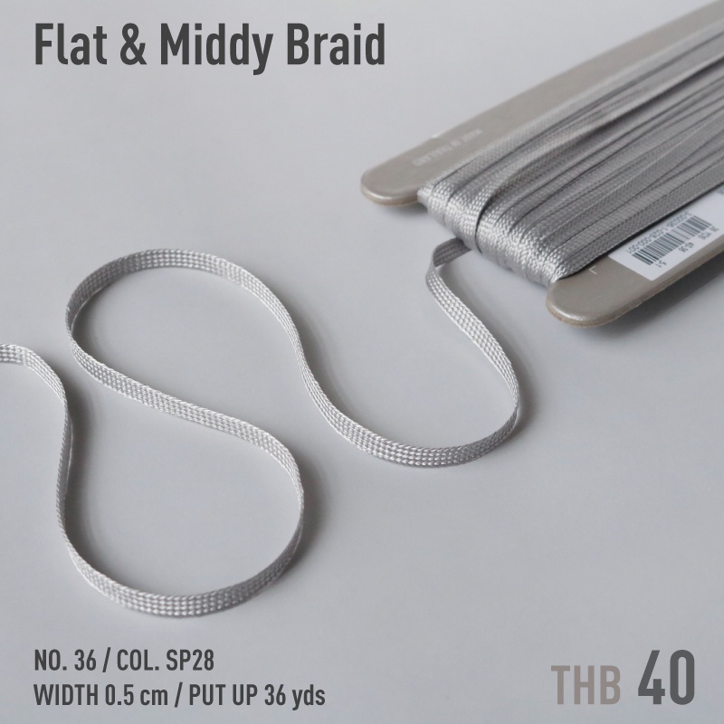 MOMOTARA No. 36 เทปถัก Braid เทปถักแบน Flat & Middy Braid ขนาด 0.5 CM ...