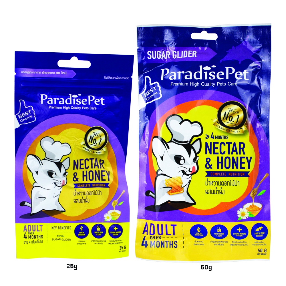 Paradise Pet Nectar เน็คตร้า น้ำหวานดอกไม้ป่า สำหรับผสมอาหารชูการ์ไกล ...