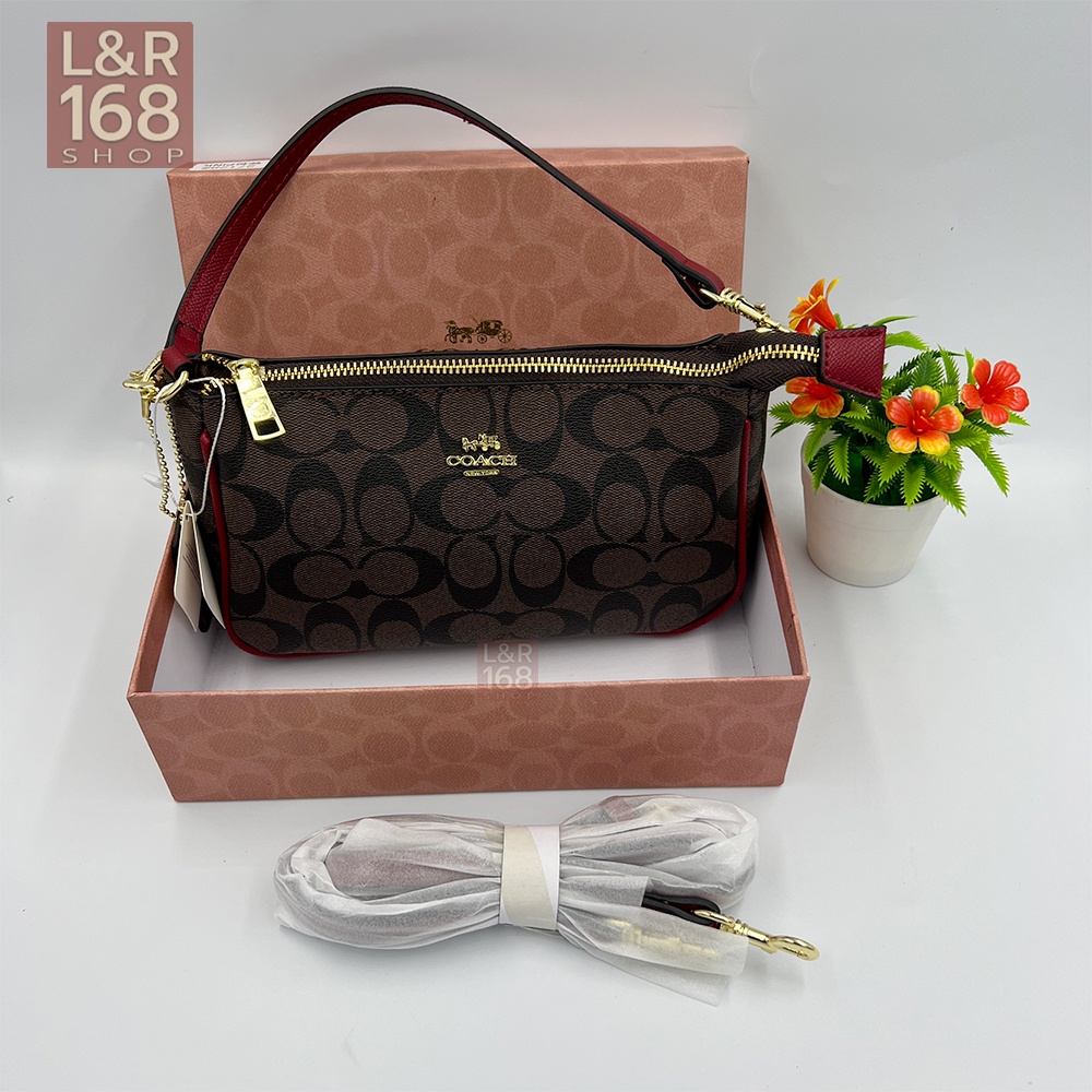กระเป๋าสะพายข้าง #Coach 9นิ้ว ทรงพอช สีสวย พร้อมส่งทันที | Shopee Thailand