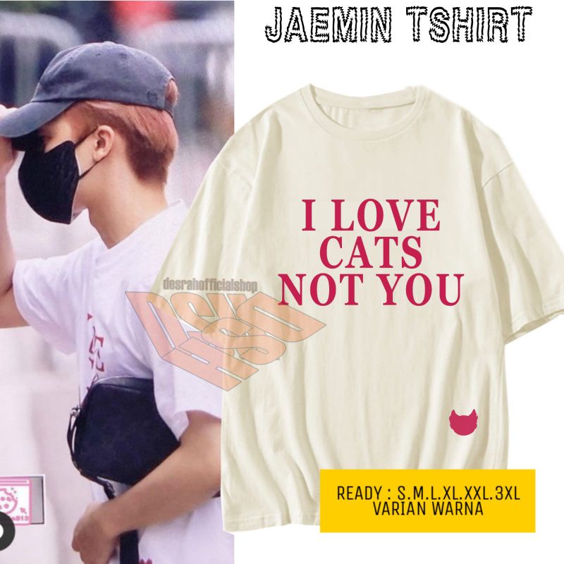 【2022New】เสื้อยืด jaemin nct i love CATS สไตล์เกาหลี (เขียนสีแดง ...