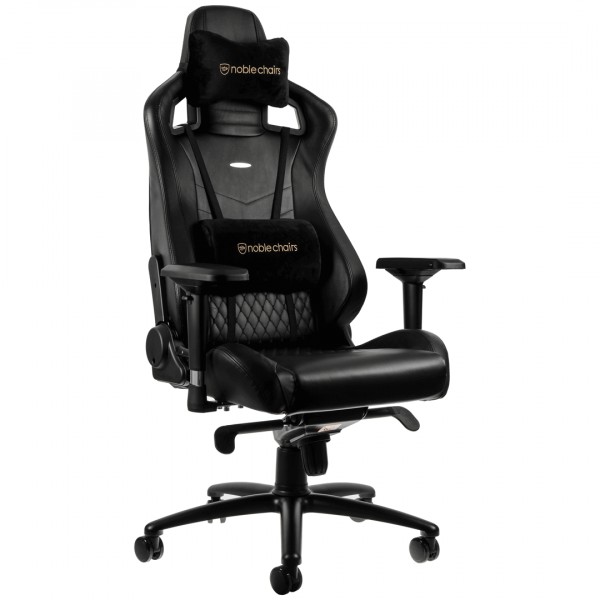 noblechairs EPIC real leather Gaming Chair black (หนังแท้) | Shopee ...