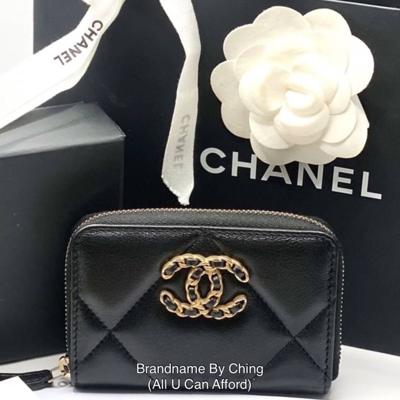 New Chanel 19 Mini Zippy Wallet in Black (รุ่นใหม่ ไม่มีการ์ด) | Shopee ...