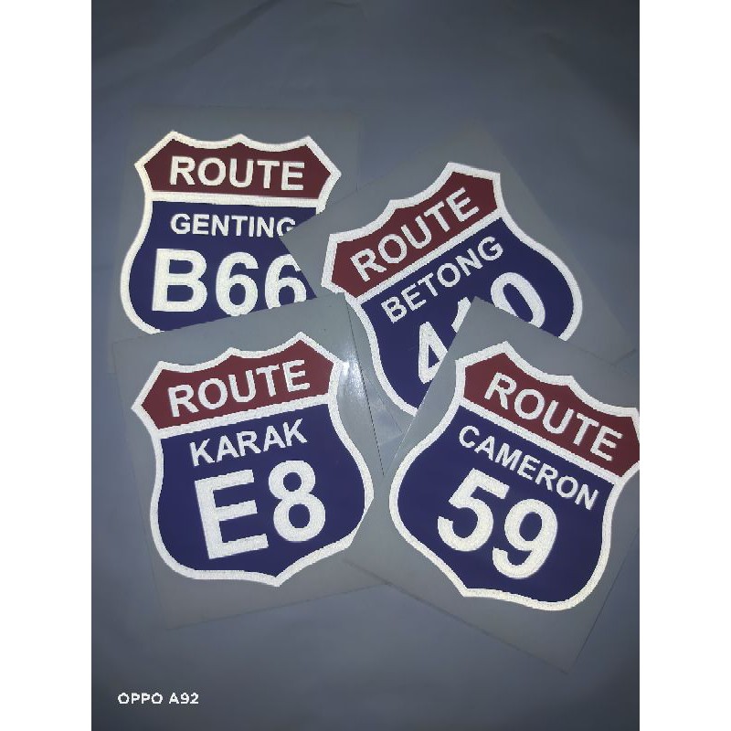 Stiker Route Betong Karak Cameron Genting สติ๊กเกอร์ตัดกางเกง | Shopee ...