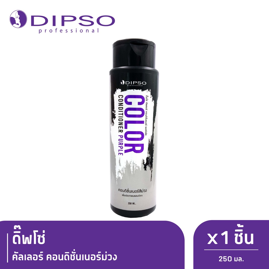 Dipso Color Shampoo & Conditioner Purple 250ml ดิ๊พโซ่ แชมพู ครีมนวด สี ...