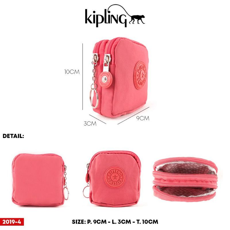 Kipling POUCH 2019 กระเป๋าสตางค์ สีชมพู ขนาดเล็ก สําหรับผู้หญิง ...