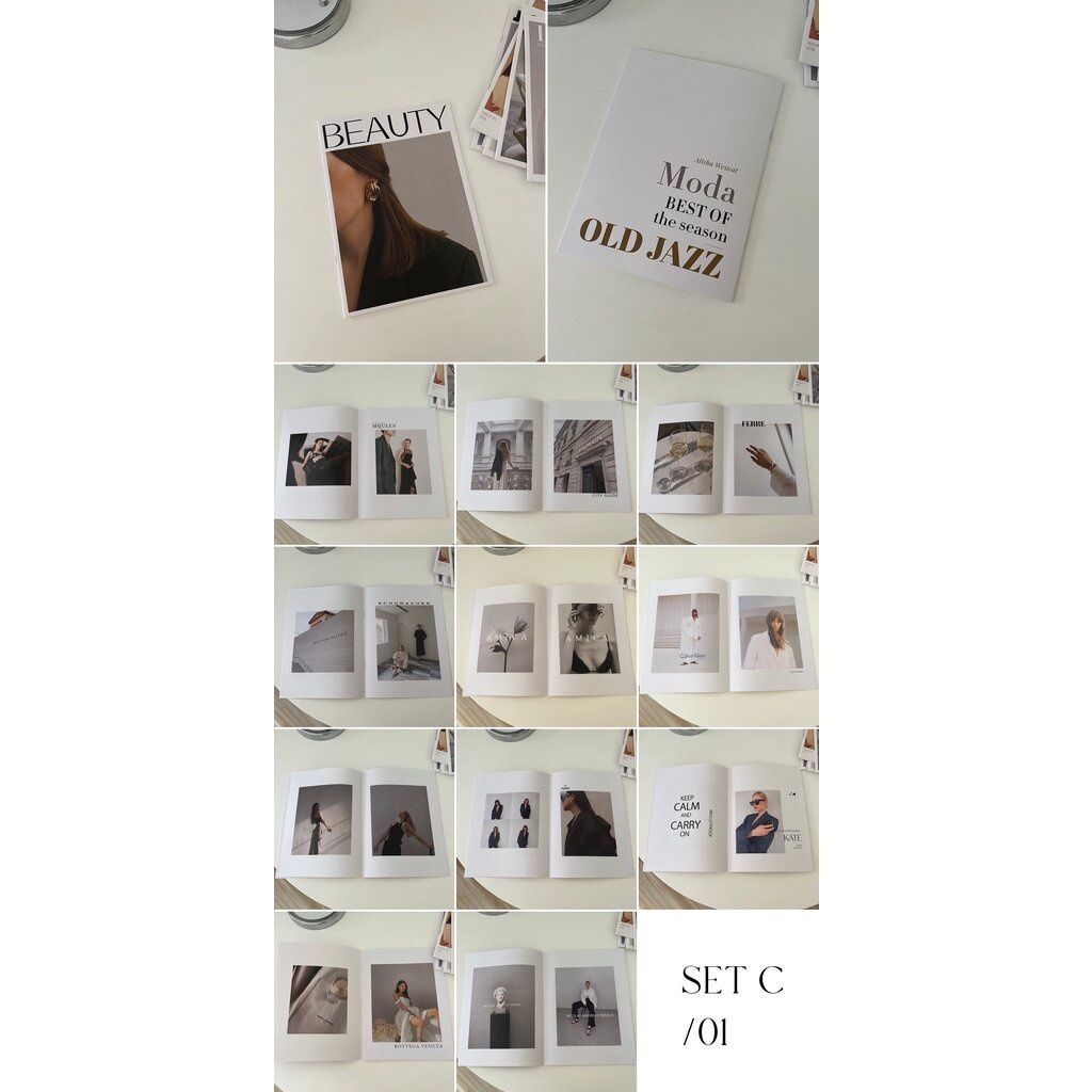 Magazine prop ( SET C ) สมุดถ่ายรูป หนังสือถ่ายรูป คาเฟ่ | Shopee Thailand