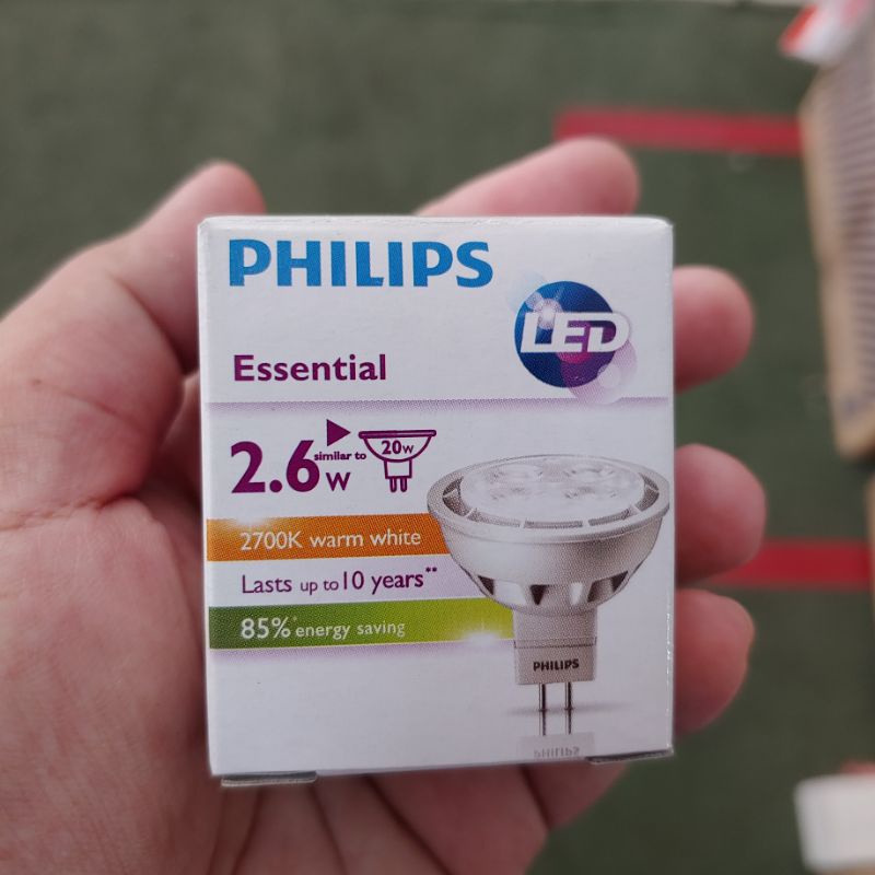 หลอด LED Philips GU5.3 MR16 GU5.3 12V AC 2.6W 24D 【ใหม่】 | Shopee Thailand