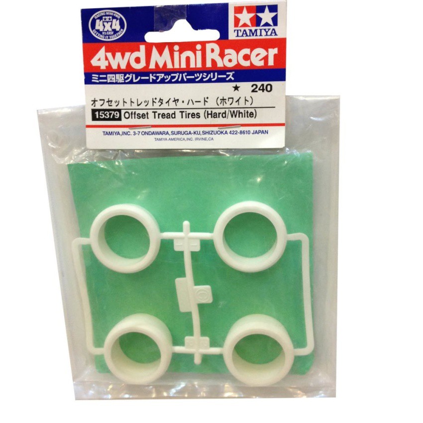 15379 TAMIYA Mini 4wd Offset Tread Tires(White) | Shopee Thailand