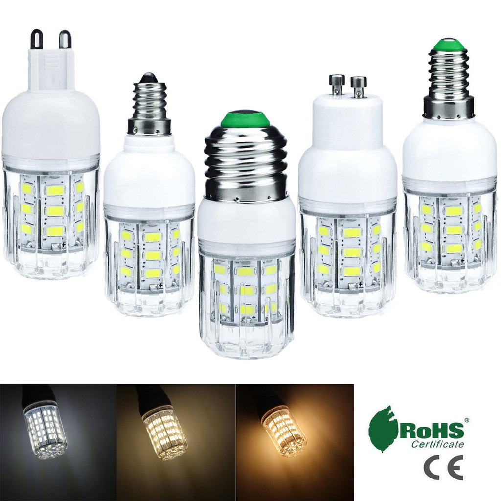 หลอดไฟ Ranpo 5730 SMD 27LEDs 7W LED E27 E12 E26 E14 G9 GU10 DC 12V 24V | Shopee Thailand
