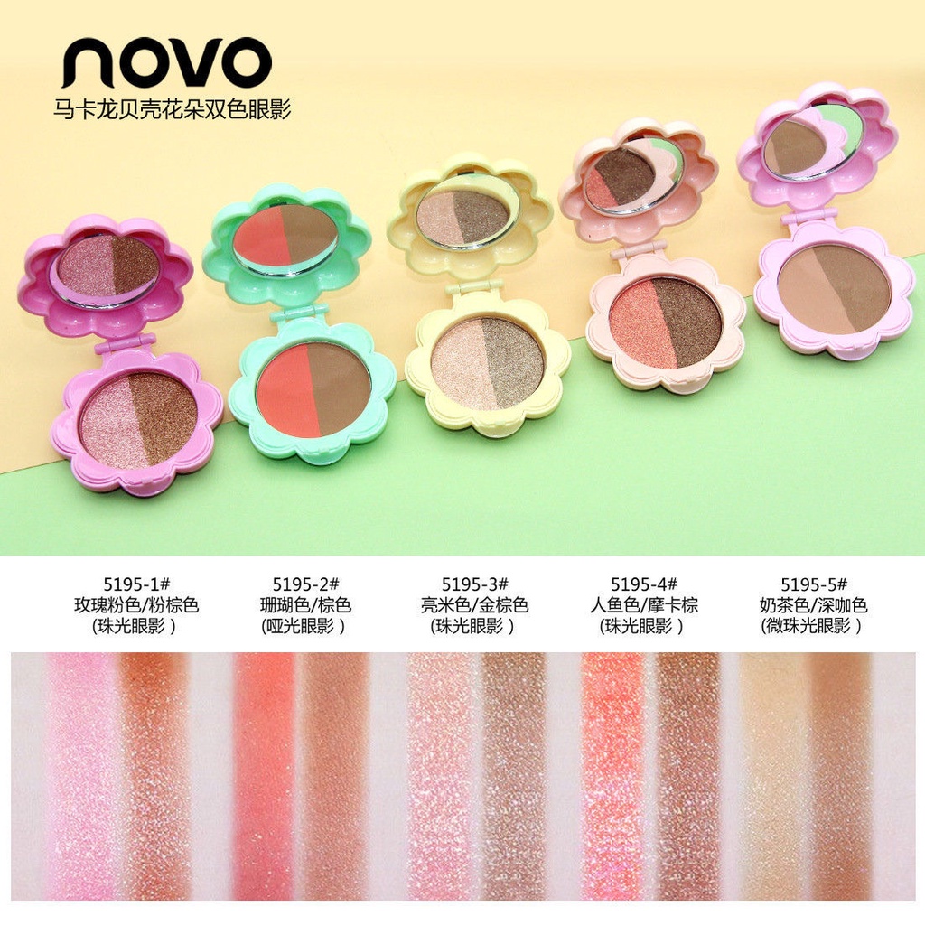 Love Novo Silky Charm [No.5195] อายแชโดว์ 2 ช่อง ตลับพกพา มีกระจกในตัว เนื้อชิมเมอร์ | Shopee ...
