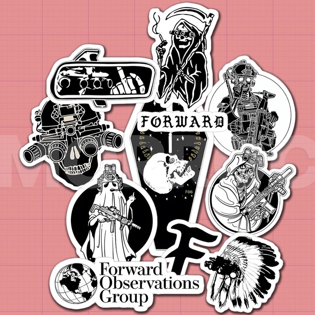 พร้อมส่ง Sticker ferro | FOG pack 9 pic W/B | Shopee Thailand