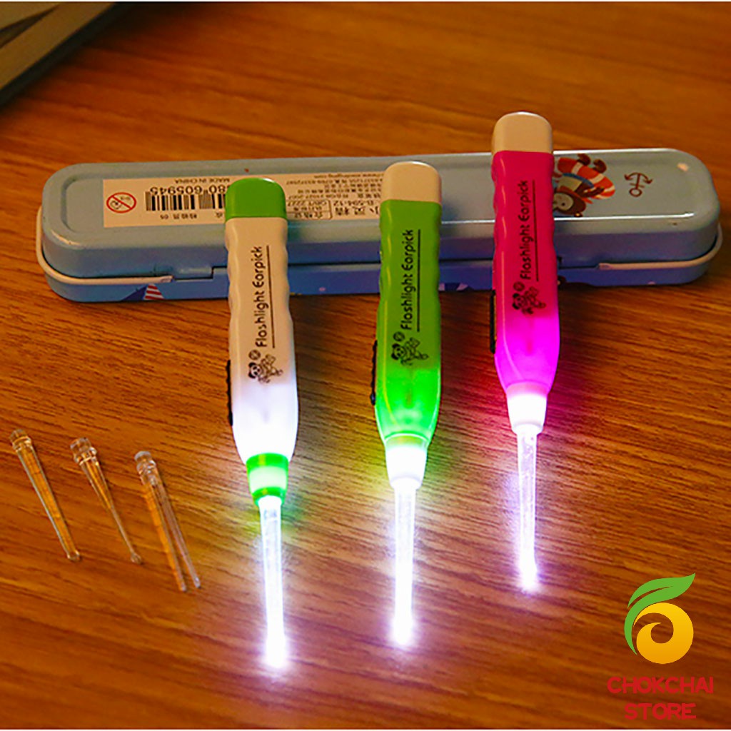 Chok ไม้แคะหู พร้อมไฟLED ราคาถูก จัดส่งคละสี Luminous Ear PiChok ...