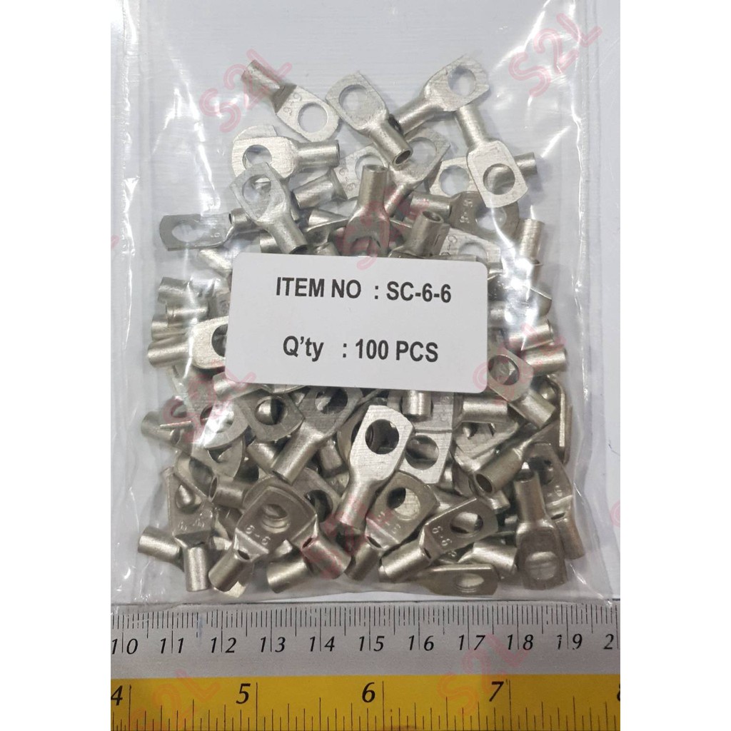 หางปลาหนาทรงยุโรป, หางปลาทองแดง, หางปลาขอบตัด, หางปลา 1 รู Cable Lug SC2.5-6, SC4-6, SC6-6, SC10 ...