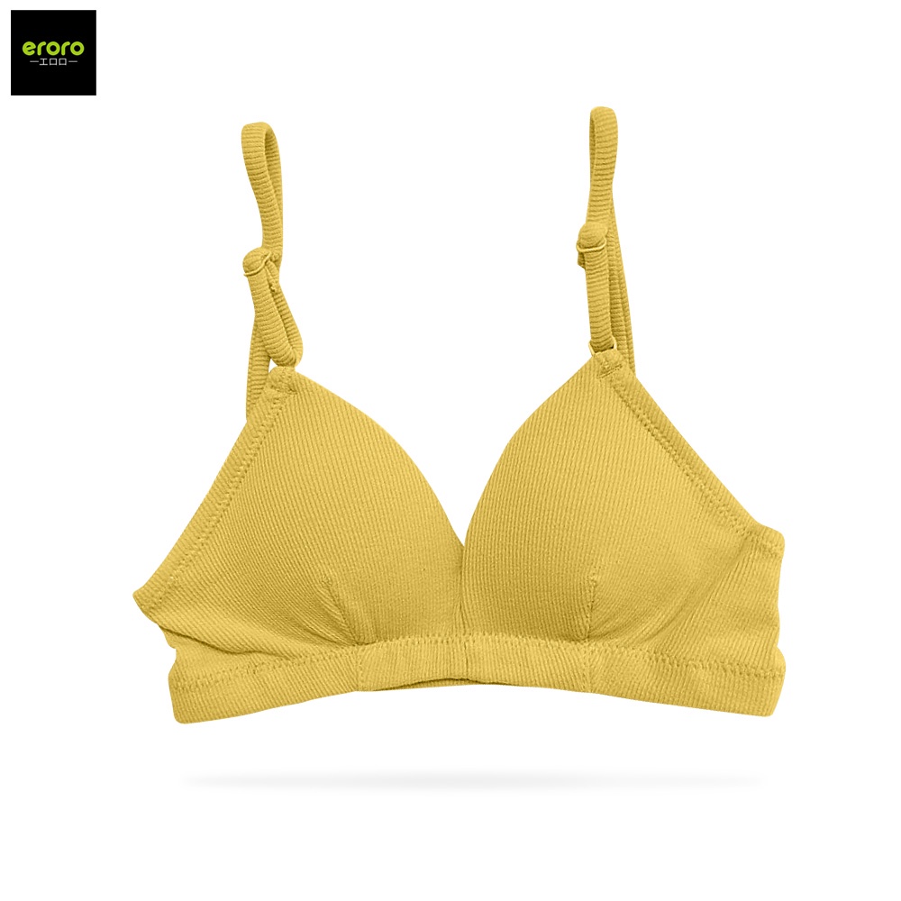 ERORO ชุดชั้นในบราทรงสามเหลี่ยม สไตล์ฝรั่งเศส บราถนอมทรง3d แฟชั่นไร้โครง | Shopee Thailand