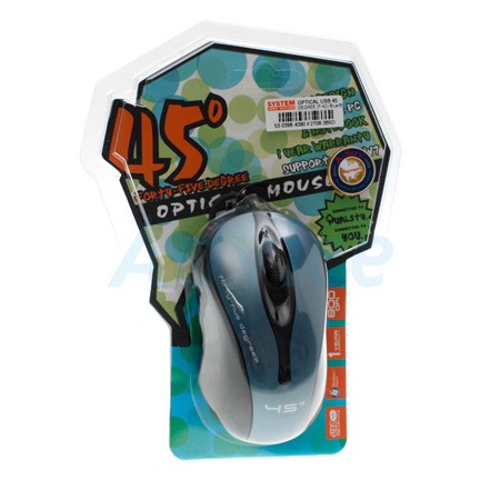 USB Optical Mouse 45 DEGREE (F-42) Blue/Black | Shopee Thailand