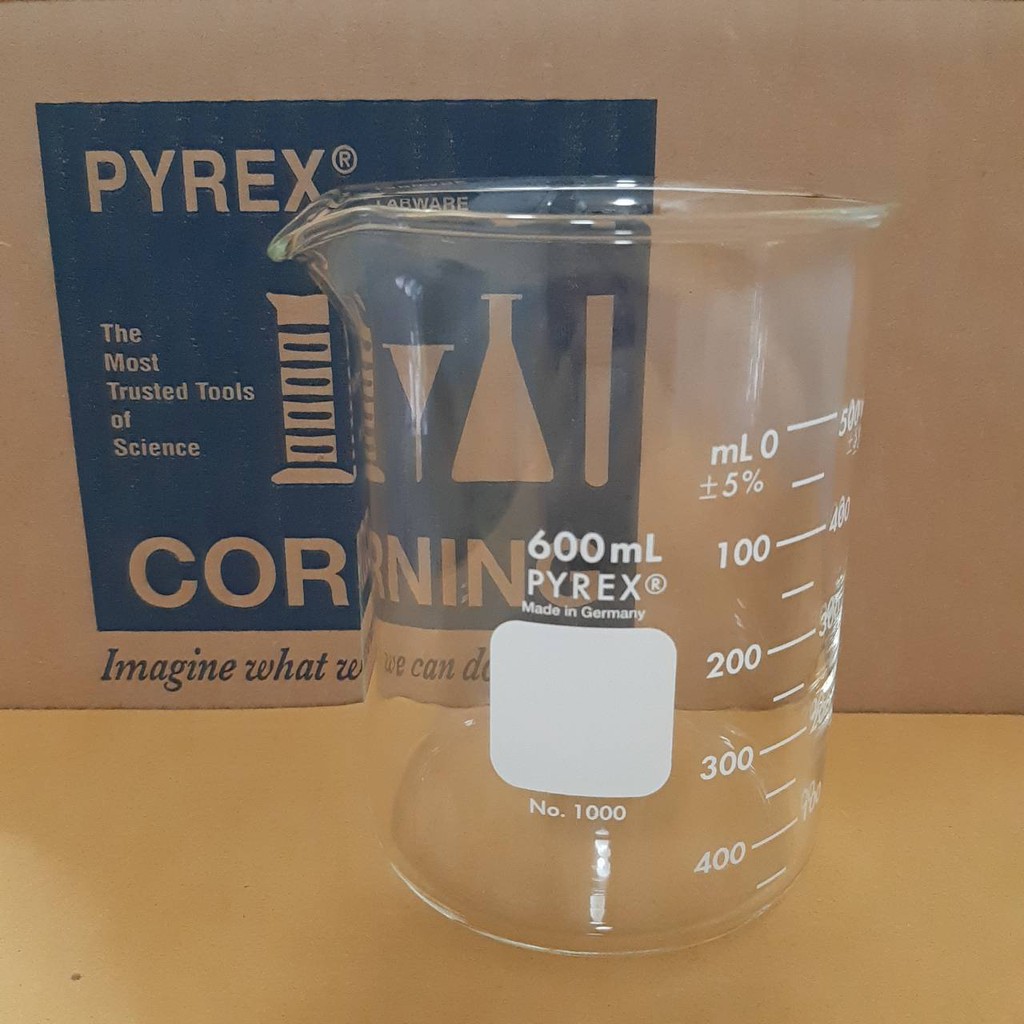 บีกเกอร์แก้ว Pyrex เยอรมัน 250ml, 600ml,1000ml, 2000ml | Shopee Thailand