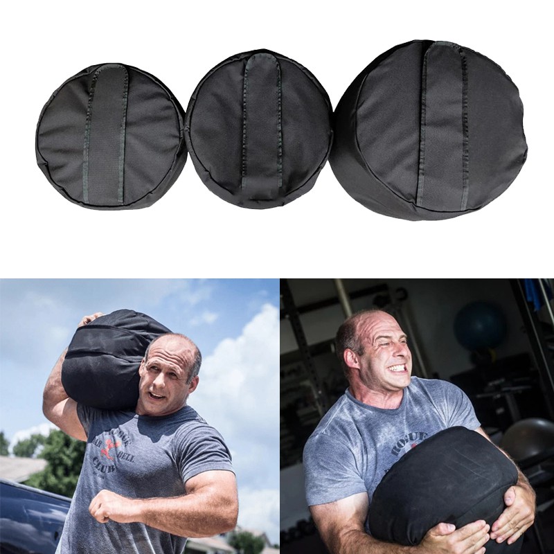 100-300lbs กระบอก Strongman Sandbags Heavy Duty Training Gym Fitness ...