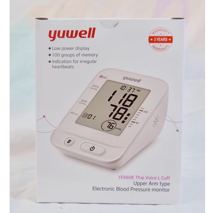 เครื่องวัดความดันโลหิตอิเล็กทรอนิกส์ รุ่น Yuwell 660E | Shopee Thailand