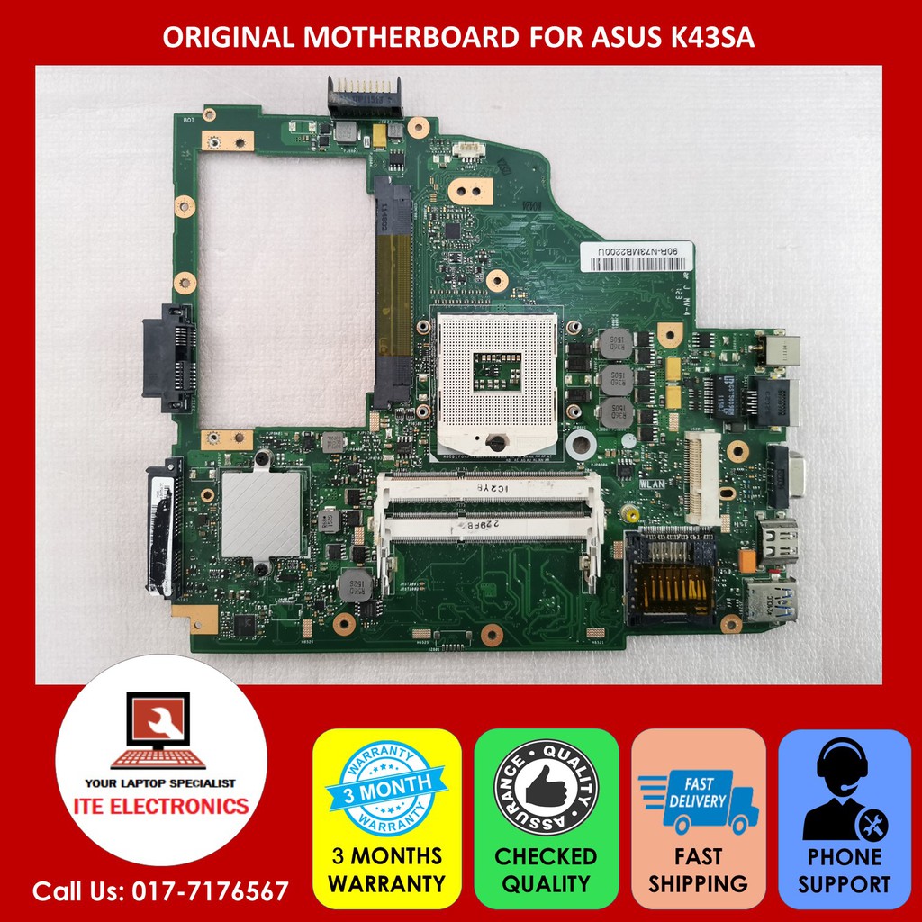 Asus K43SA MOTHERBOARD REV 2.0 (ใช้แล้ว) | Shopee Thailand