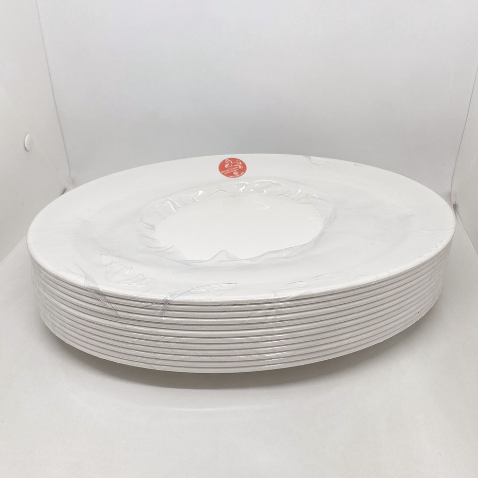 [12ใบ] จานเปลเมลามีน รูปไข่ 12นิ้ว ใส่ปลา ตราม้าทอง Golden Horse Melamine Oval Plate 12Inch ...