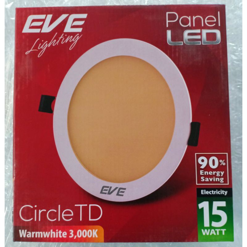 โคมดาวน์ไลท์ LED Panel 15W EVE กลม | Shopee Thailand