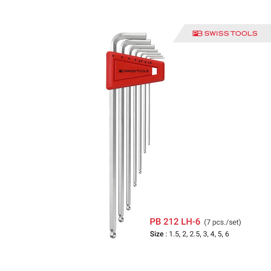ประแจหกเหลี่ยมหัวบอลชุด PB Swiss Tools รุ่น PB 212 LH Ball point hex key L-wrench sets for ...