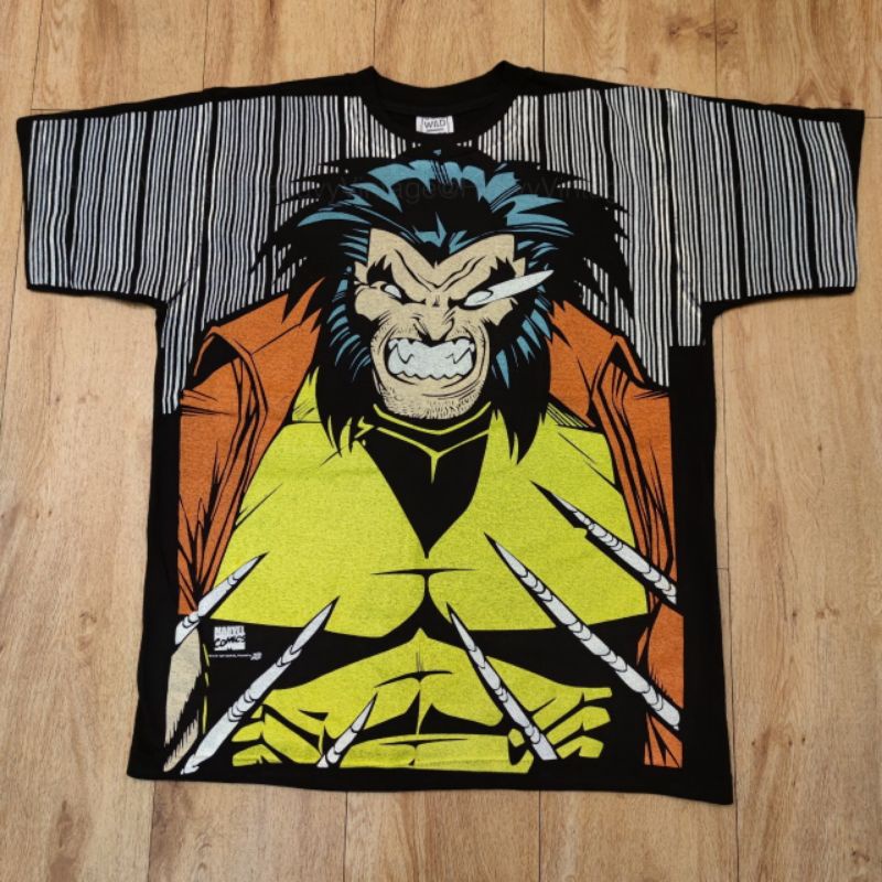 WOLVERINE 1997 MARVEL COMICS BOOTLEG OVERPRINT CARTOON เสื้อลายการ์ตูน ...