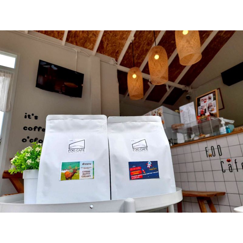 เมล็ดกาแฟคั่วร้าน FOO Cafe ปางกื้ด house blend | Shopee Thailand