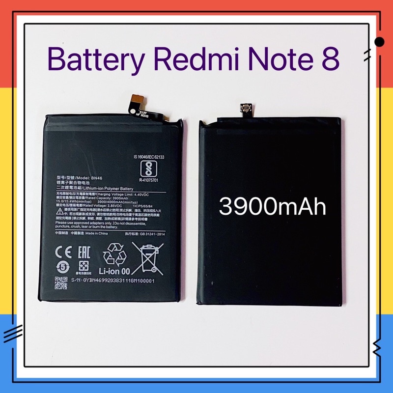 แบตเตอรี่ Battery Xiaomi Redmi Note 8 / BN46 （3900mAh） | Shopee Thailand