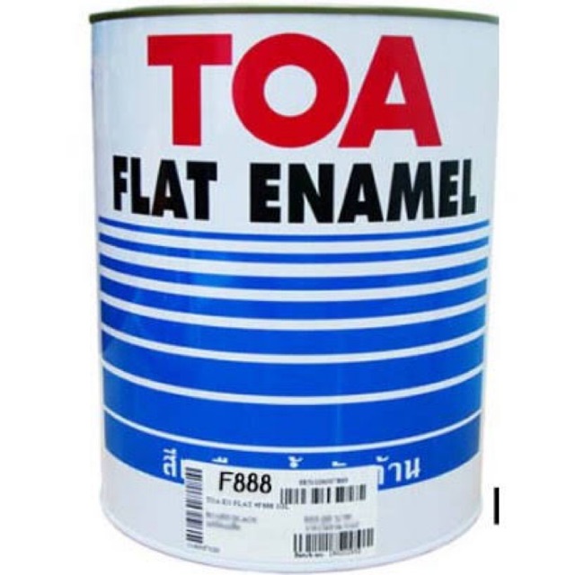 TOA GLIPTONสีน้ำมันทาเคลือบเหล็กและไม้ ชนิดด้าน F888 สีดำ Board Black ...