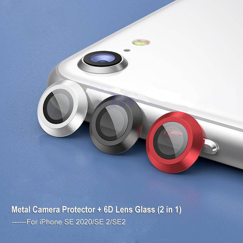 For iPhone SE 2022 2020 SE3 SE2 Suitable Camera Protection Glass Metal ...