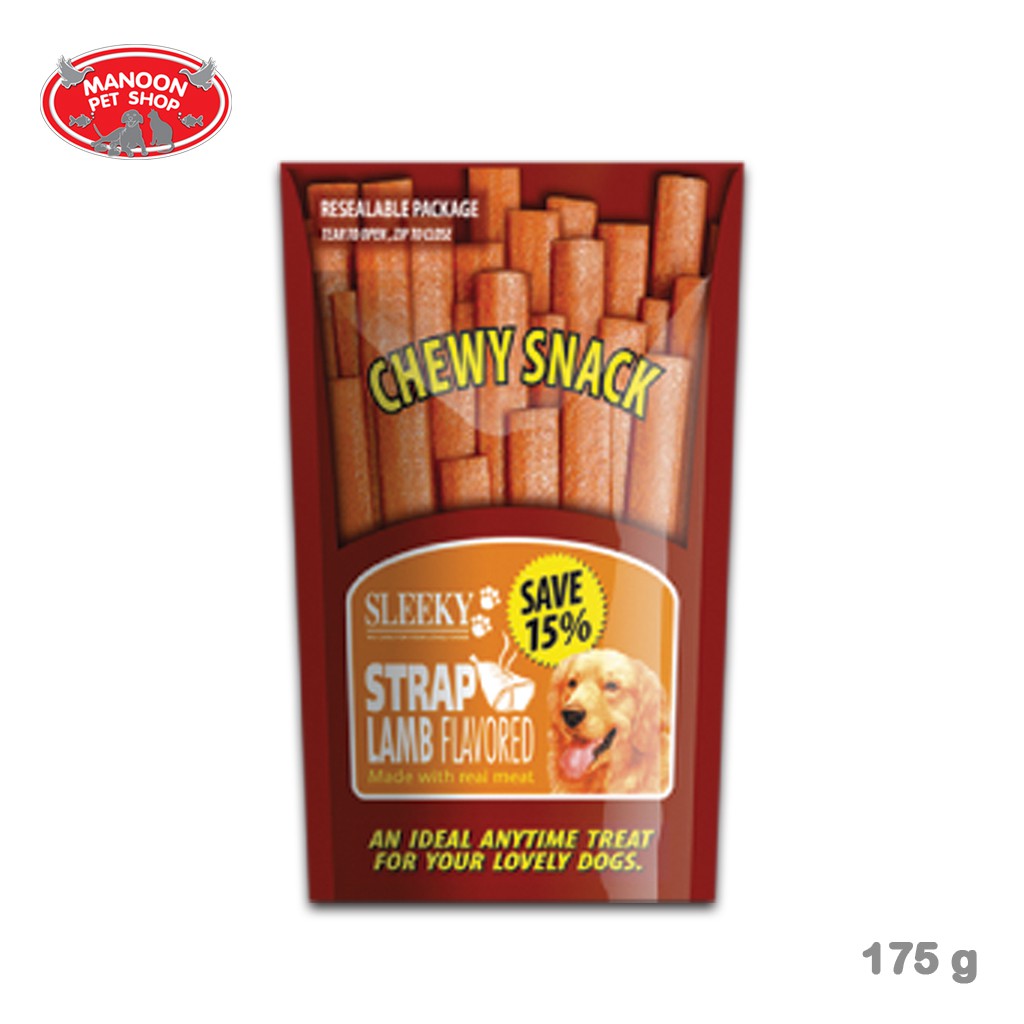 [MANOON] SLEEKY Chewy Snack Strap Lamb Flavored สลิคกี้ ชิววี่ รสแกะ ...