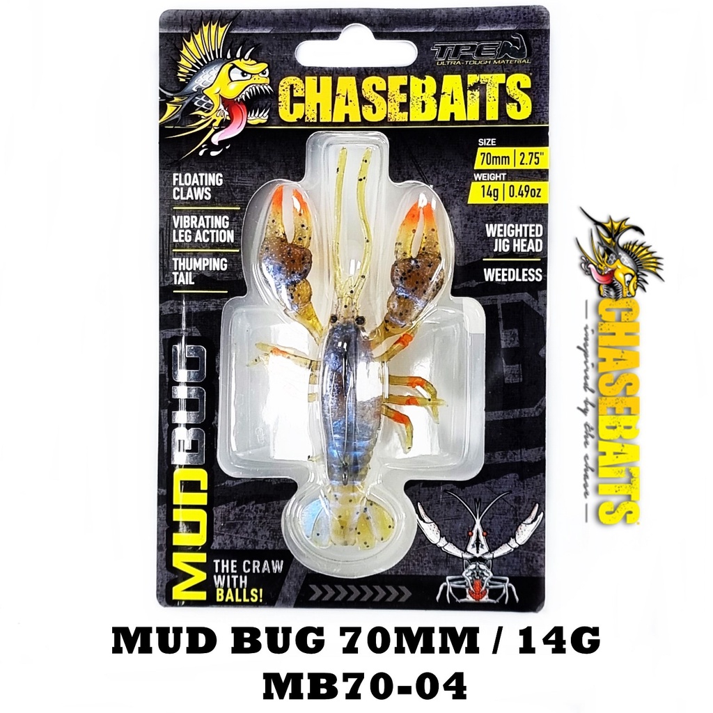 CHASEBAITS MUD BUG กุ้งเคลฟิช ยาง มหาเทพ ของแท้ 100% | Shopee Thailand