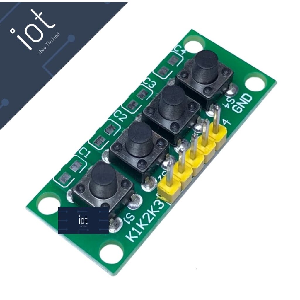 1x4 Keyboard Keypad Module โมดูลสวิตช์ 4 ปุ่ม | Shopee Thailand