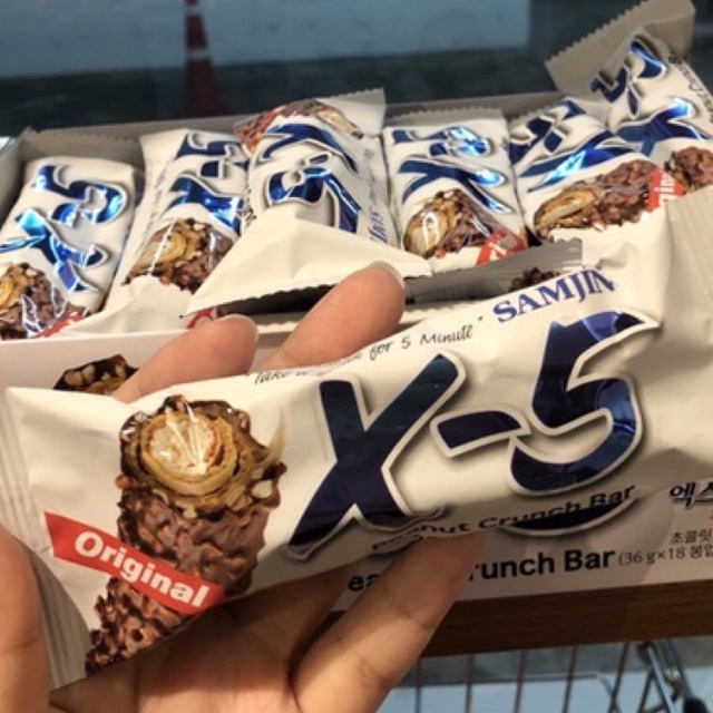 Samjin X-5 Peanut Crunch Bar ขนมเกาหลีแบบแท่ง | Shopee Thailand