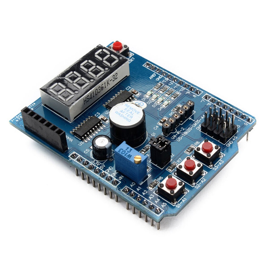 Arduino Multi-function Expansion Board (Basic Learning Kit) บอร์ดทดลอง Arduino Shield | Shopee ...
