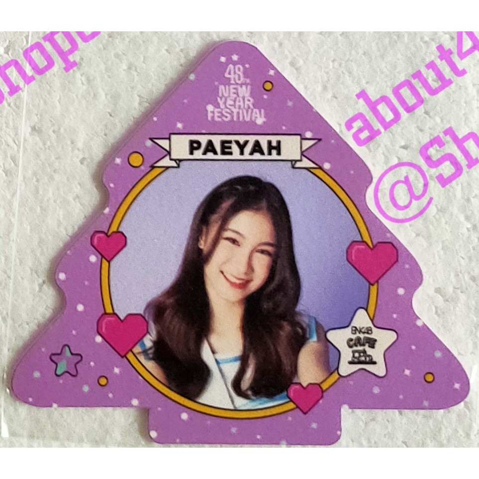 แผ่นรองแก้ว Merry รุ่น3 BNK48 โยเกิร์ต เฟม แพมแพม เอิร์น เอิร์ธ พีค ข้าวฟ่าง Bnk Coaster V13 ปี ...