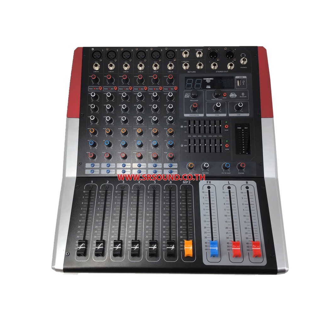 MICROTECH MP-6 เพาเวอร์มิกเซอร์ 6 ช่อง เอฟเฟคแท้ 99 โปรแกรม power mixer ...