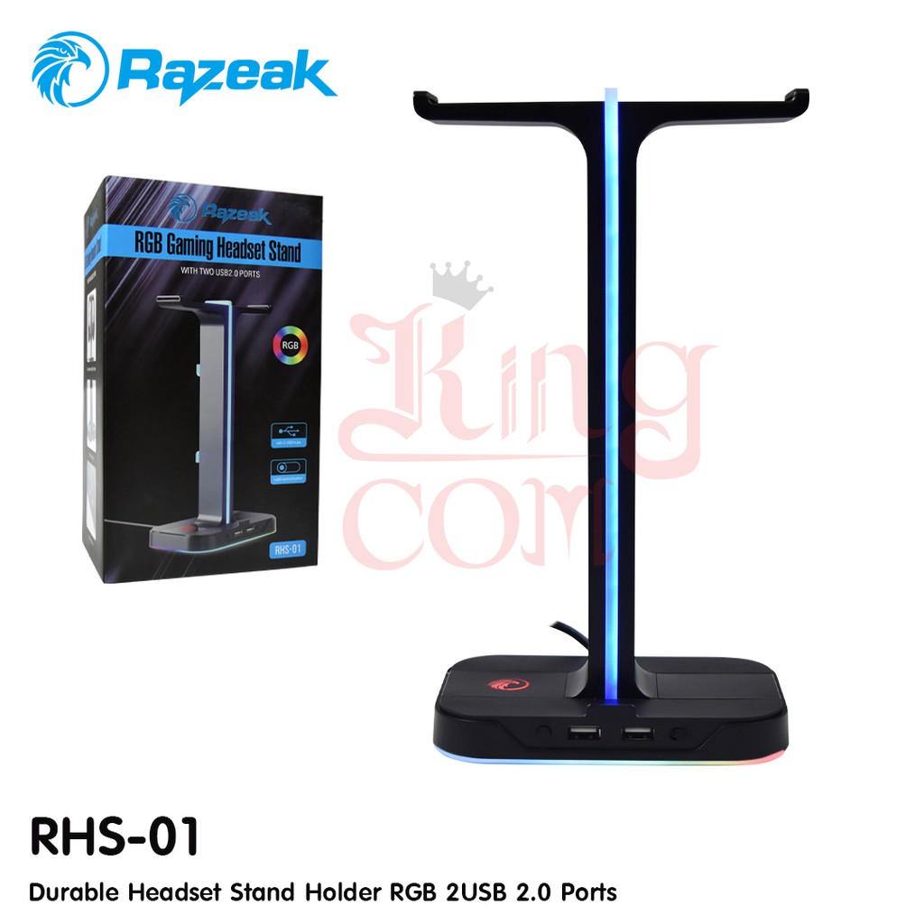 ขาตั้งหูฟัง Razeak RHS-01 RGB 2USB 2.0 Ports | Shopee Thailand