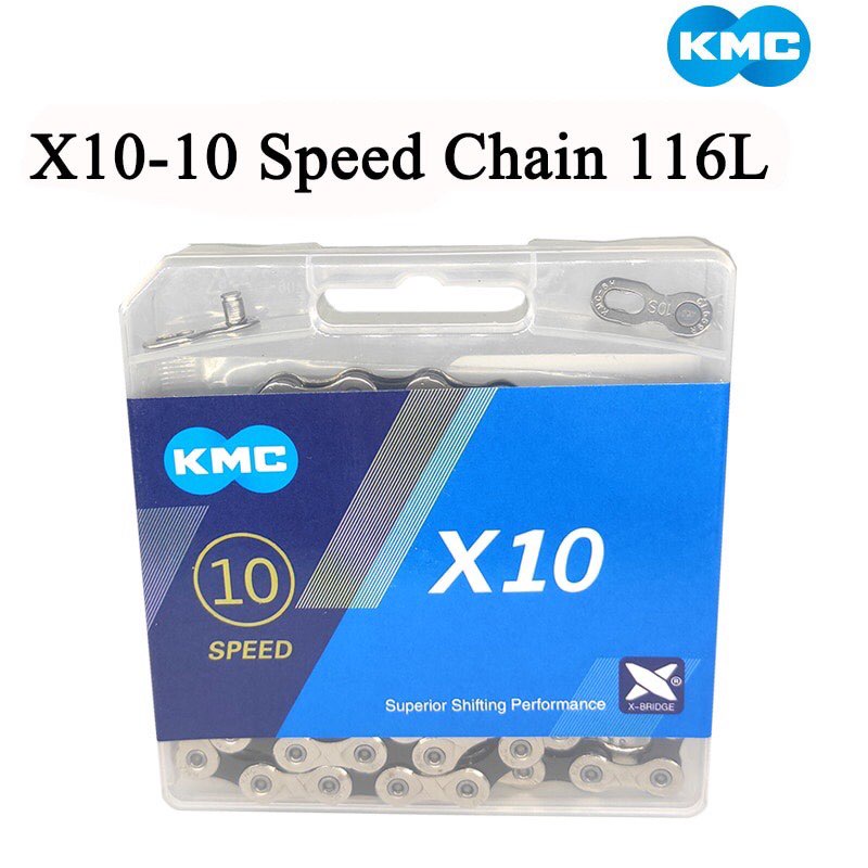 Kmc X10 โซ่จักรยาน 10 speed 116L มีกล่องส่งจากไทย | Shopee Thailand