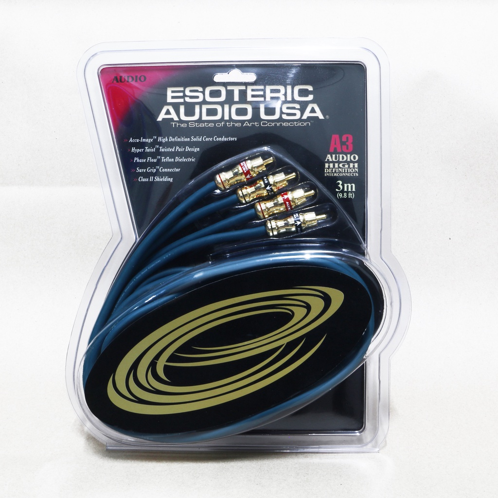 สาย RCA Esoteric Audio USA A3 SERIES RCA Audio Cable 24K gold ยาว 3เมตร ...
