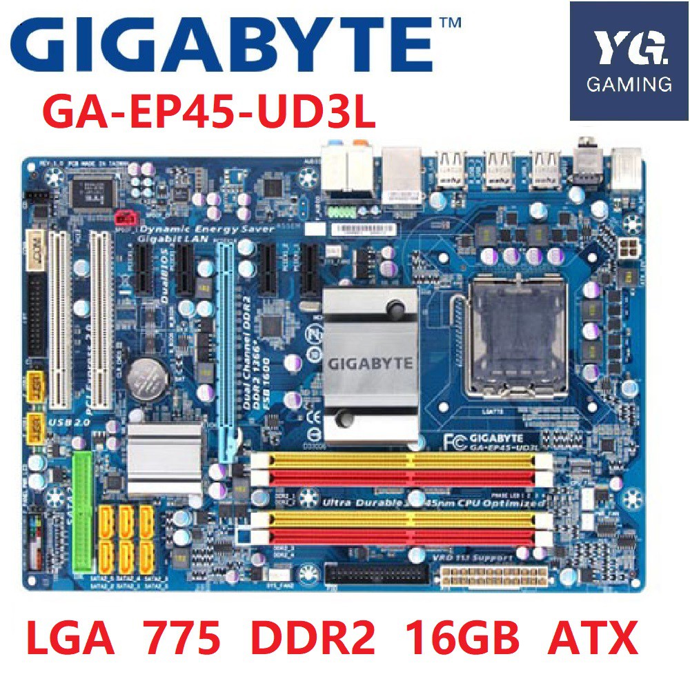 Gigabyte GA-EP45-UD3L P45 ซ็อกเก็ต LGA 775 สําหรับ Core 2 Pentium D ...