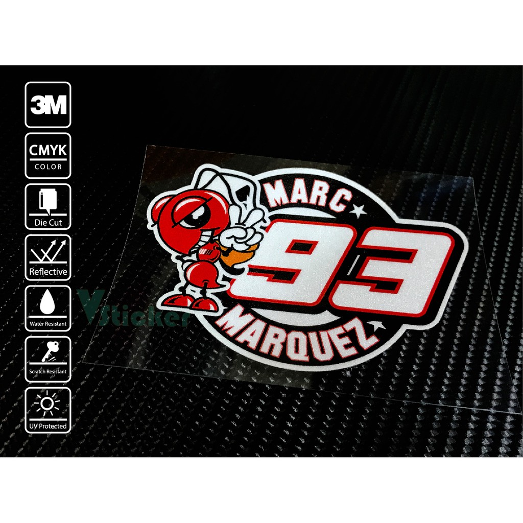 สติ๊กเกอร์ Sticker Marquez 93/032 | Shopee Thailand