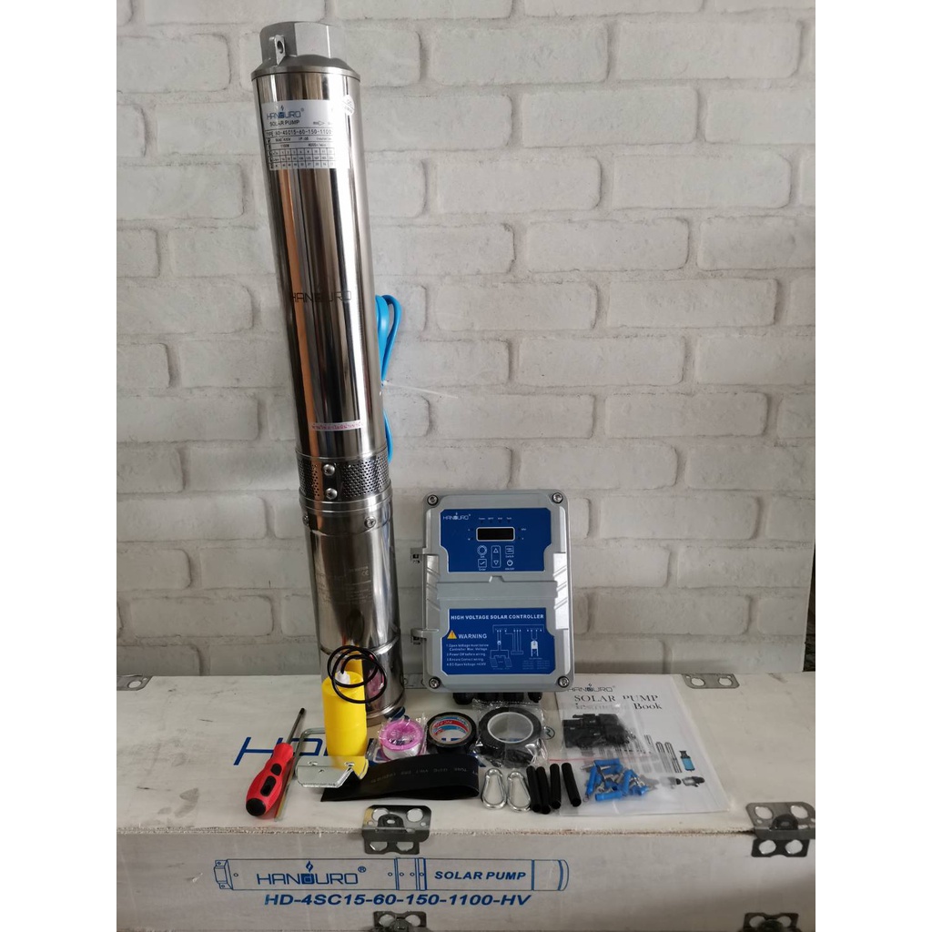 HANDURO ปั๊มบาดาล DC HIGH VOLTAGE 1100W x 2"x 150V 15 คิว 60 ม. รุ่น ...