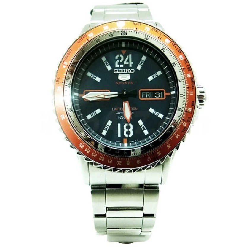 SEIKO 5 Sport Aviator Limited Edition Men's watch Silver Stainless ...
