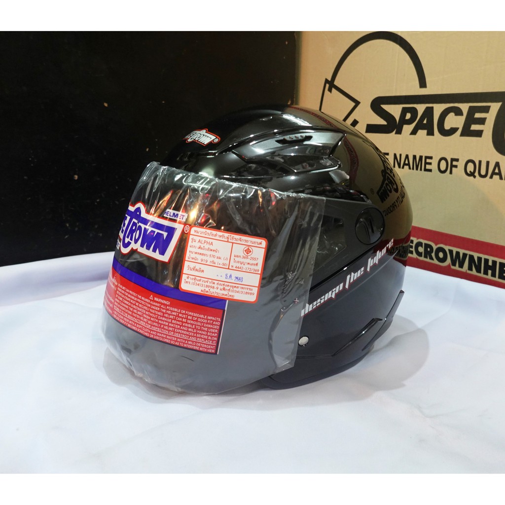 SPACE CROWN หมวกกันน็อค เต็มใบเปิดคาง รุ่น ALPHA มี 5 สี FREE SIZE ...