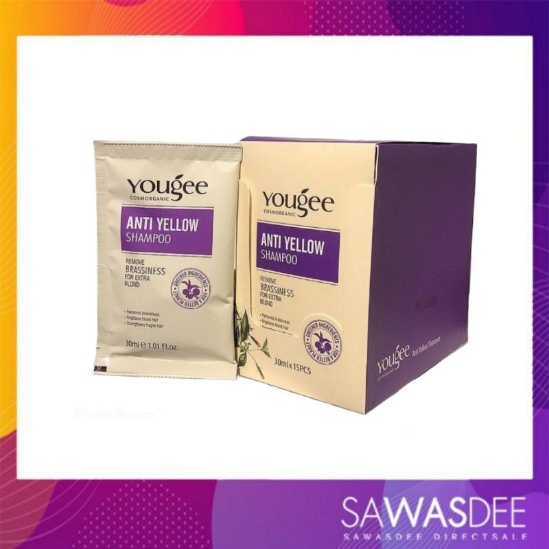 Yougee Anti Yellow Shampoo 30ml. ยูจี แอนตี้ เยลโล่ แชมพู | Shopee Thailand