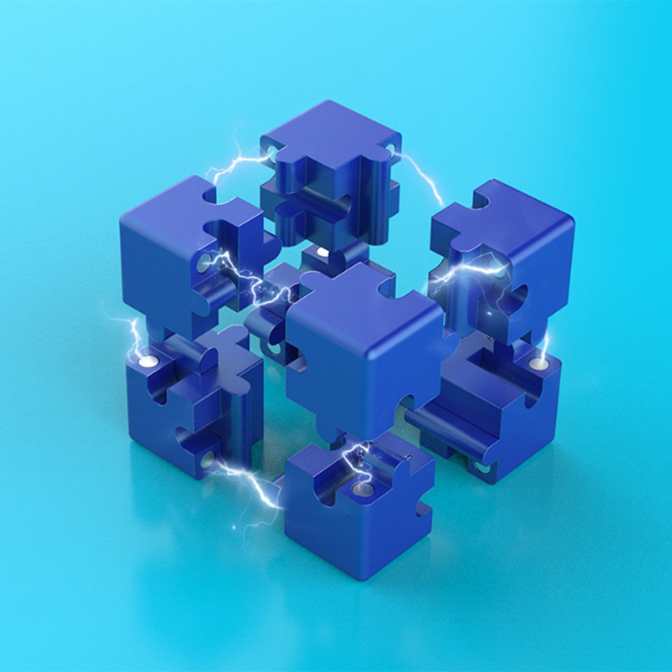 Fidget cube - Three dimensional intelligence cube ฟิตเจ็ต ของเล่นเสริมพัฒนาการ 3 dimensional 3D ...